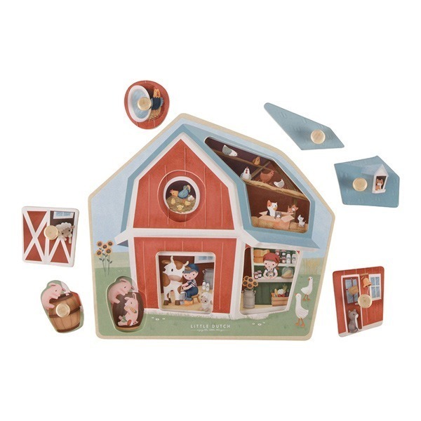 Little Farm Wooden Shape Puzzle | Wooden puzzles are so much fun! They ...