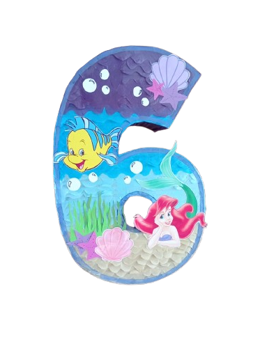 Little mermaid Number pinata | Get ready to party with our easy-to-fill ...