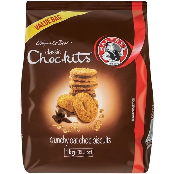 BAKERS CHOC-KITS BISCUITS 1KG