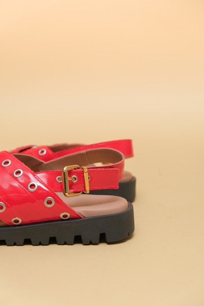 Marni Patent Leather Sandals Red