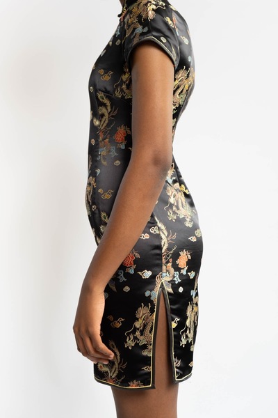 Satin Mandarin Dress