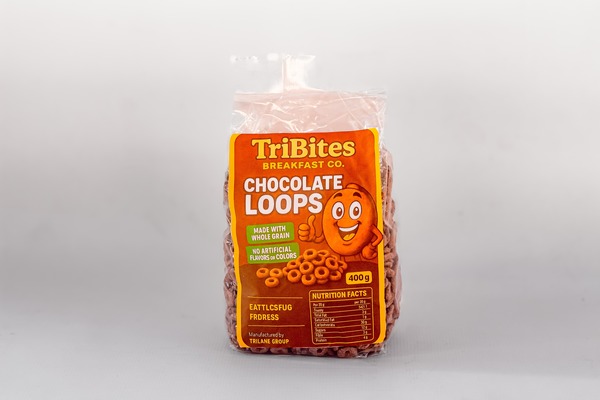 TriBites Chocolate Loops 400g – Rich Cocoa Breakfast Cereal | Crunchy ...