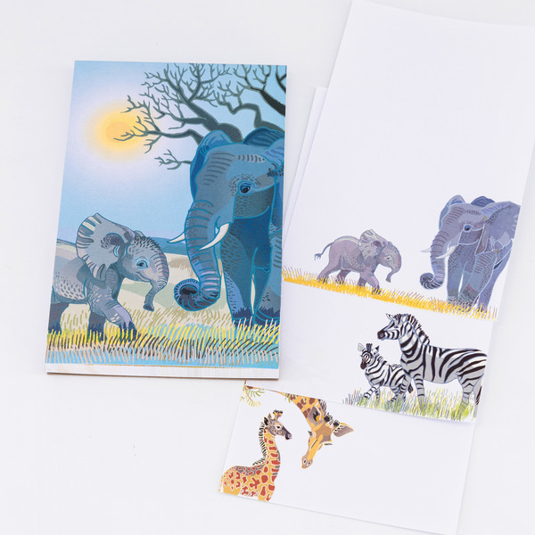 Notepad | Note pad with cover, animal illustrations, African animals ...