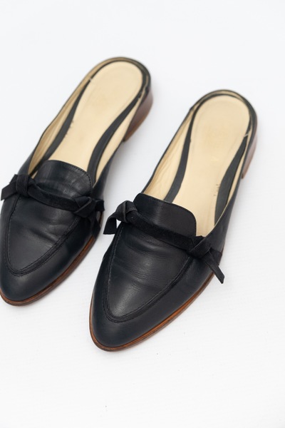 Carvela Leather Slides Navy