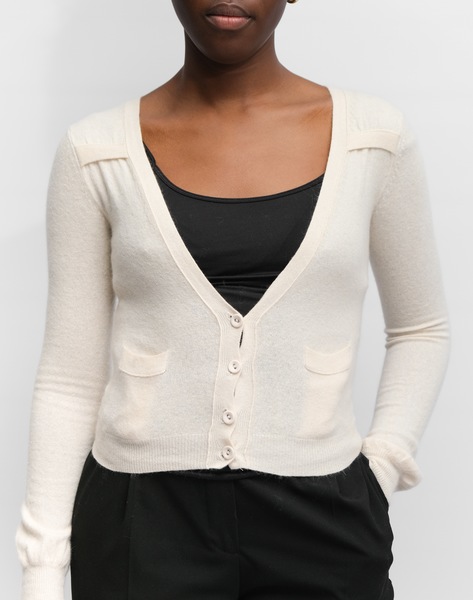 Wool/Angora Cream Cardigan