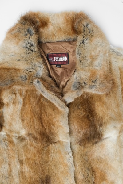 Fox Fur Short Coat Orange