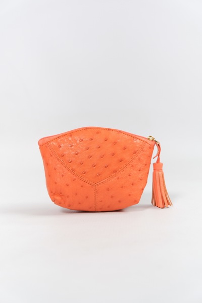 Viva La Moda Ostrich Leather Coin Purse