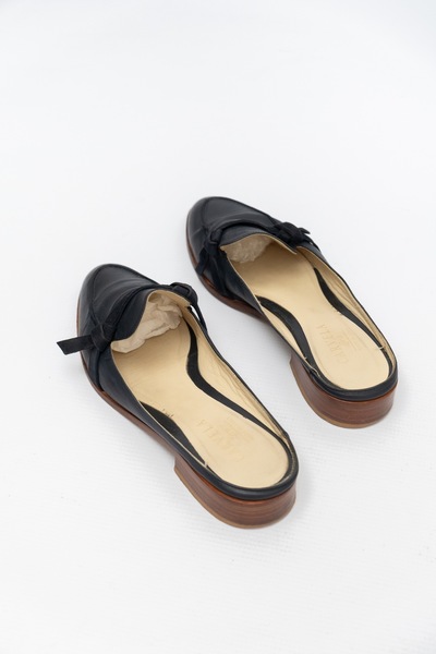 Carvela Leather Slides Navy