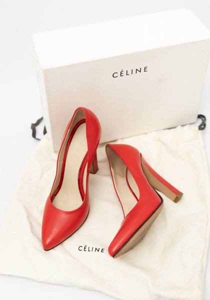 Celine Nappa Leather Pumps Red