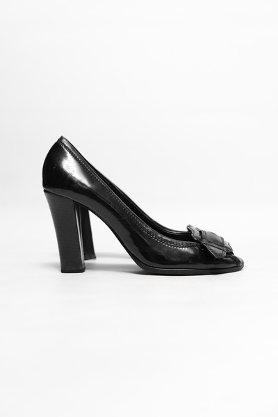 Fendi Patent Leather Peep Toe Heels