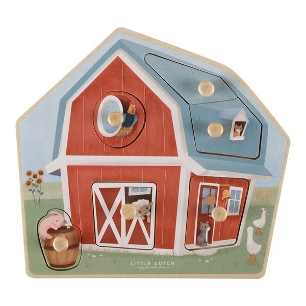 Little Farm Wooden Shape Puzzle | Wooden puzzles are so much fun! They ...