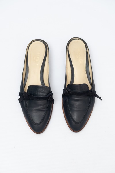 Carvela Leather Slides Navy