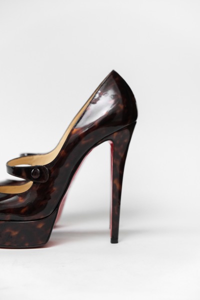 Christian Louboutin Tortoise Patent Leather Mary Jane
