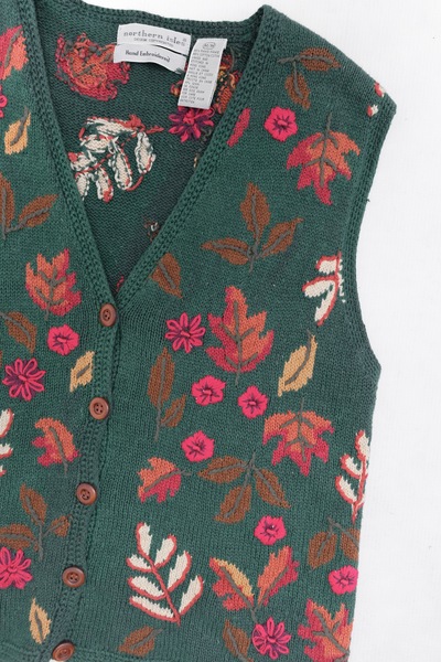 Hand Embroidered Knit Vest
