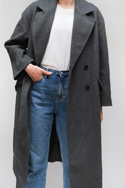 Double Breasted Grey Coat | Zara Double Breasted Grey Coat. A classic
