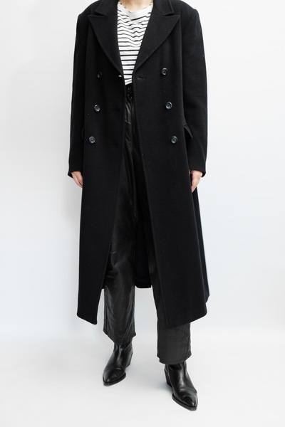 Pure Wool Navy Tailored Coat