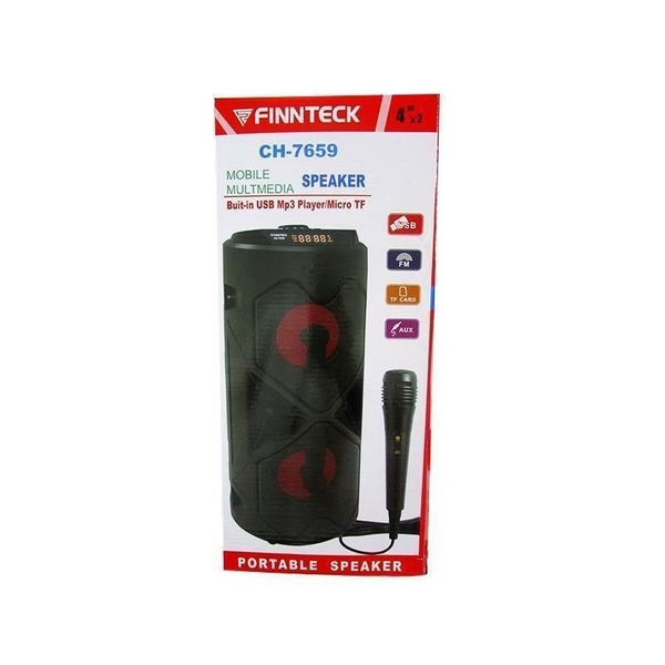 Finnteck Rechargeable Bluetooth 2 x 4'' Portable Speaker | Technical ...