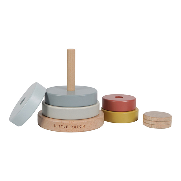 Little Dutch Wooden Ring Stacker - Pure & Nature | Little Favourites ...