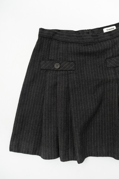 Sandro Andy Wool Pleated Mini Skirt | Pre-owned Sandro Andy Wool ...