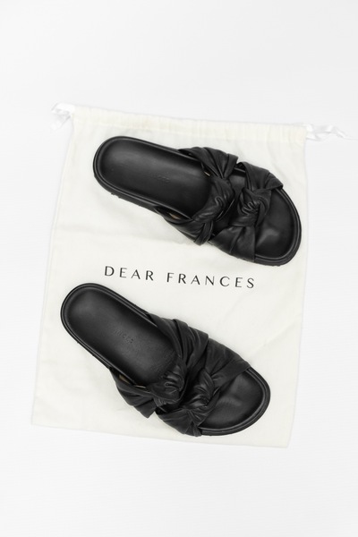 Dear Frances Soft Leather Knot Slides