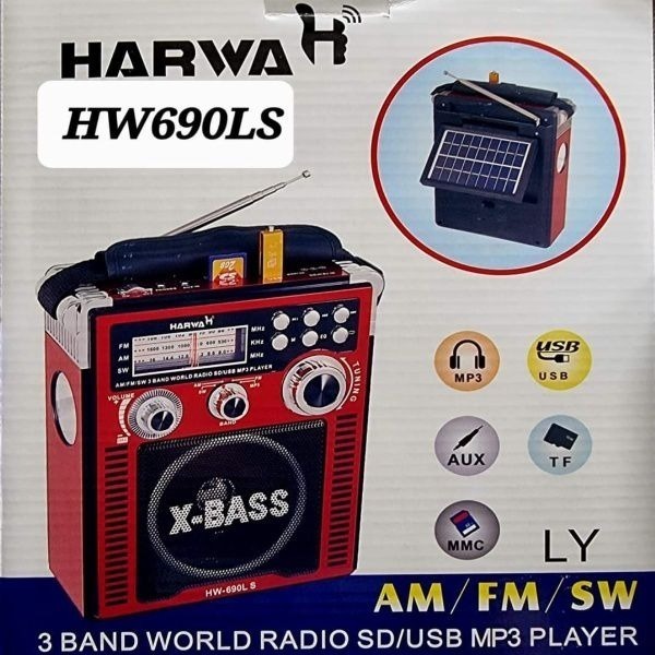 Harwa X-BASS Band World Radio SD/USB MP3 Player with Torch and AUX ...
