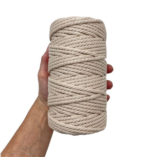 3-Ply Macrame Rope Twine 4mm | Macrame, Crochet, Recycled Cotton, Eco ...