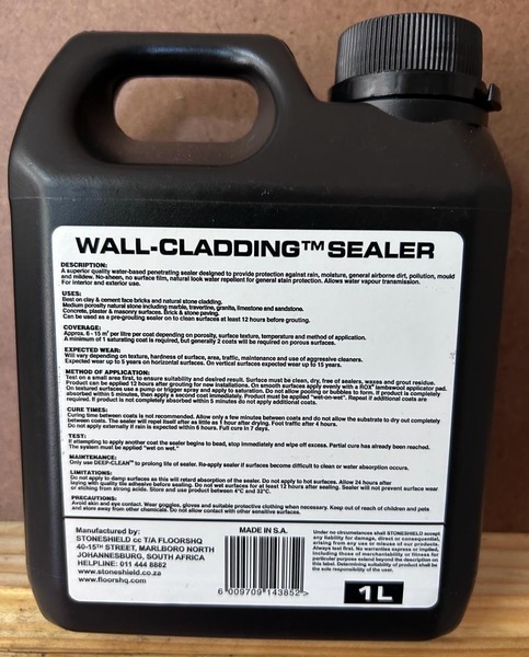 Stoneshield Wall-Cladding Sealer 1L | FEATURES- Water, rain & stain ...