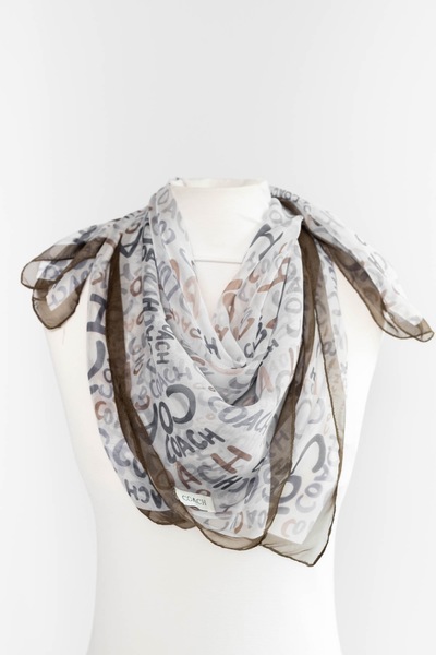 Coach Logo Silk Scarf