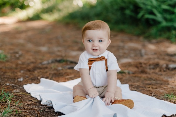 Summer Formal cream baby Boy set & toffee colour leather vellies (hand ...