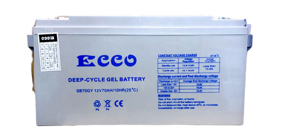 ECCO 12V70AH Deep Cycle Gel Battery
