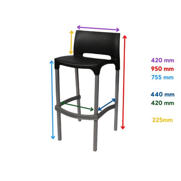 4 Pack Bar Chairs | Plastic Bar Chair │ North20