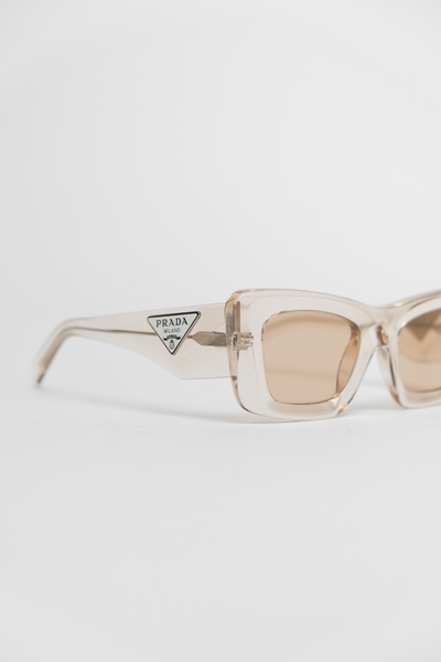 Prada Symbole Rectangle Transparent Sunglasses