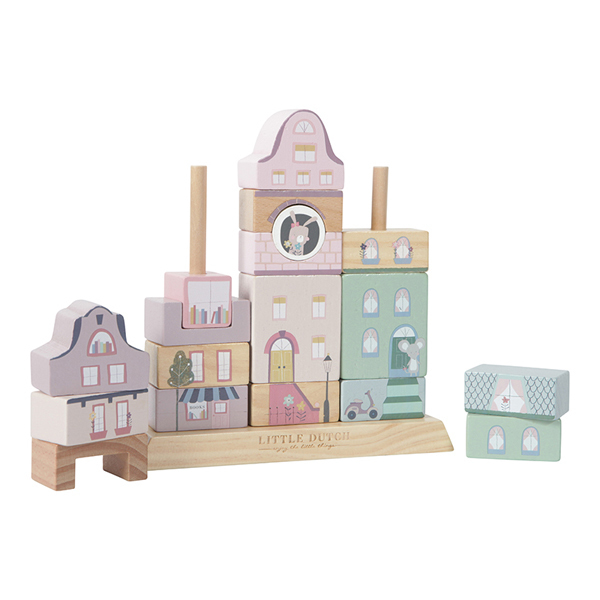 Little Dutch Wooden Building Blocks - Adventure Pink | Little ...