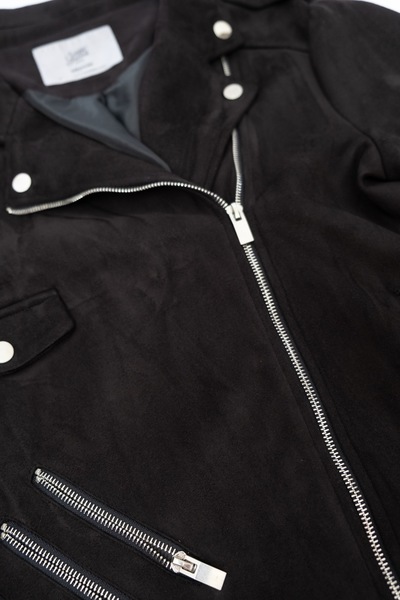 Sixth Sense Paris Imitation Suede Biker Jacket