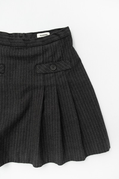 Sandro Andy Wool Pleated Mini Skirt | Pre-owned Sandro Andy Wool ...