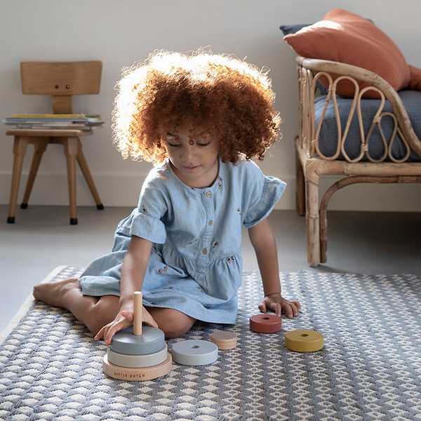 Little Dutch Wooden Ring Stacker - Pure & Nature | Little Favourites ...