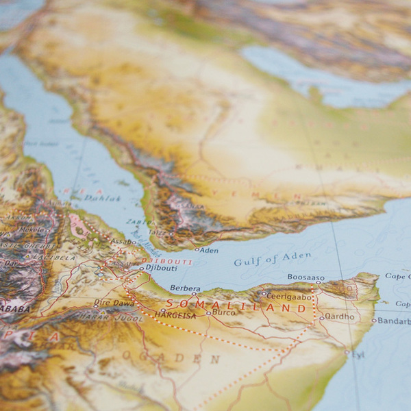 Africa Map | landscape map of Africa showing mountains, rivers, borders ...