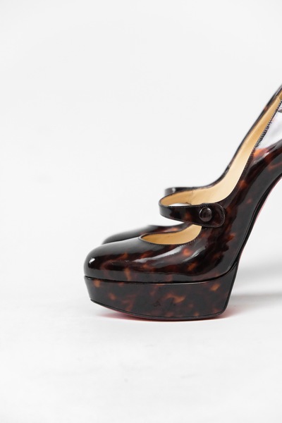 Christian Louboutin Tortoise Patent Leather Mary Jane