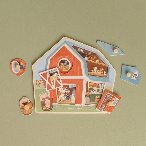 Little Farm Wooden Shape Puzzle | Wooden puzzles are so much fun! They ...