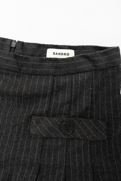 Sandro Andy Wool Pleated Mini Skirt | Pre-owned Sandro Andy Wool ...