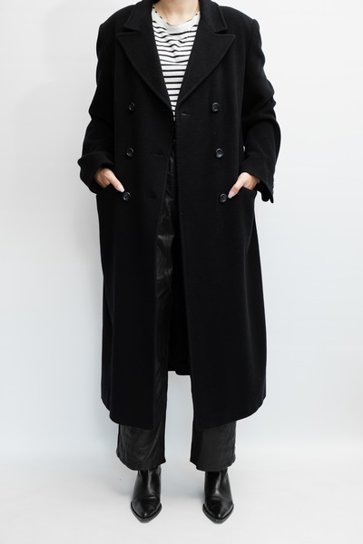 Pure Wool Navy Tailored Coat