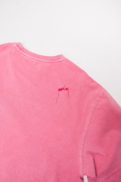 Ader Error Logo Distressed Tee Pink SS21 | Pre-owned Spring Summer 2021 ...