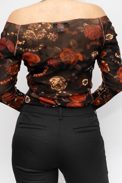 Twinset Mesh Off The Shoulder Top