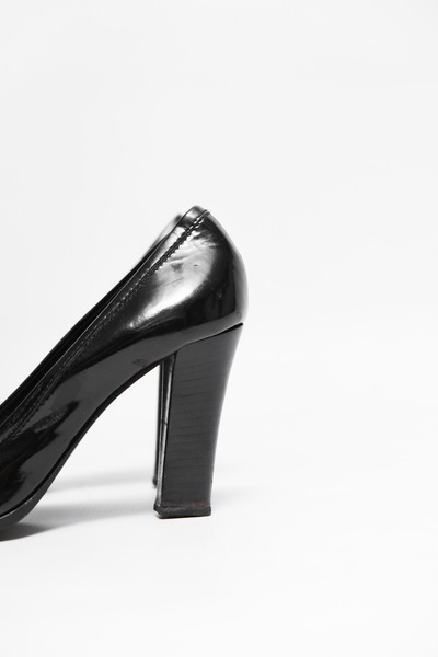 Fendi Patent Leather Peep Toe Heels
