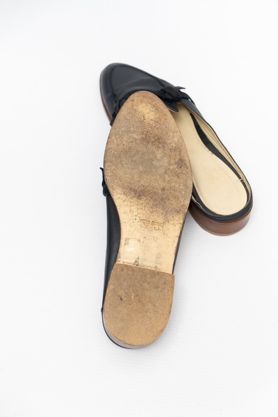 Carvela Leather Slides Navy
