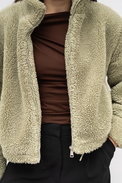 Cropped Teddy Jacket