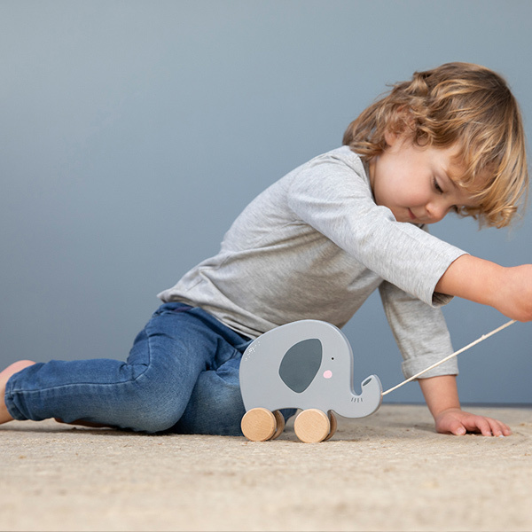 Little Dutch Wooden Pull Along Elephant | Little Favourites | How ...