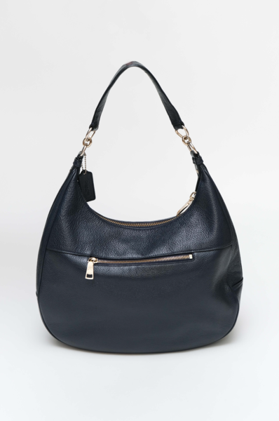 Coach Harley Pebbled Leather Hobo Bag Navy