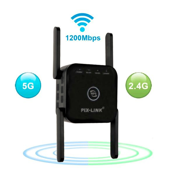 5 Ghz Wireless Wifi Extender 1200Mbps Wi-Fi Amplifier 802.11N Long ...