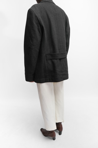 Hugo Boss Charcoal Short Coat | Vintage Hugo Boss Wool Blend Charcoal ...